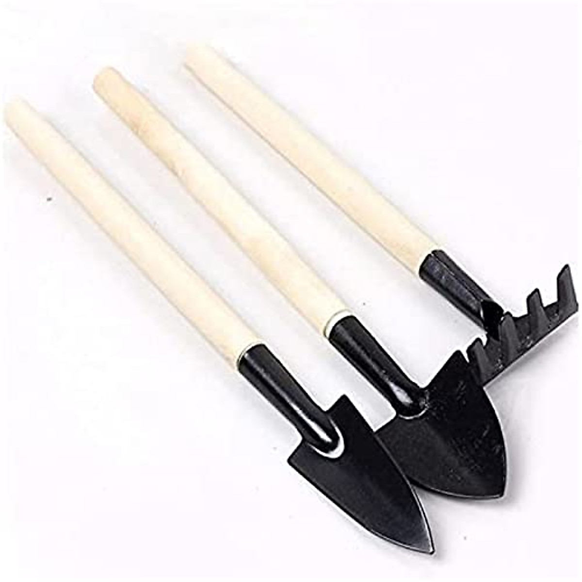 6 Pcs Garden Tools Mini Gardening Kit Plant Potted Flower Gadget Wooden Handles for Transplanting Seedlings, Cultivating and Weeding Flowers and Vegetable Seedlings