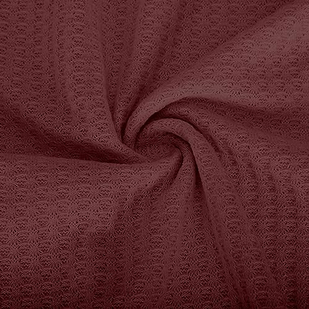 Deals of The Day Clearance Women's Tops Oversized v-Neck Long Sleeve Solid Color Shirts Waffle Knit Casual Loose 2023 Trendy Tees Shirt Wine M