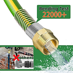 150 ft Garden Hose–Flexible,Lightweight Water Hoses with Spray Nozzle–Kink-less Rubber Car Washing Pipe Hose for All-Weather Outdoor,Lawn,Burst 600 psi,Male to Female 3/4'' Solid Brass Fittings