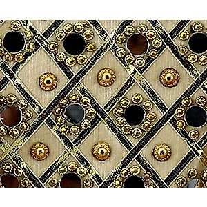 Lookingfab Presents Designer Rajasthani Style Silk Potli Velvet with Bridal Purse with Gota Patti Pottly Purse Women handbag Handicrafts Handmade Decorative Pure Silk Jaipuri Resham Potlis