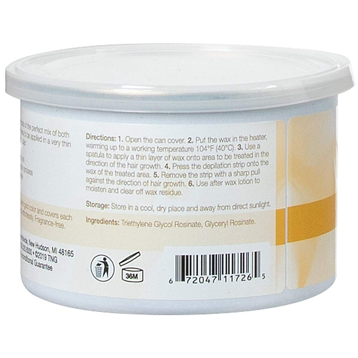 Too Naked Hair Removal All Purpose Wax, Non-Sticky Salon Wax, 100% Vegan, Fragrance-Free, 14 oz.