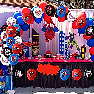 STHBLU 50 PACKS Superhero Party Balloons Birthday Latex Balloons,Superhero party Decoration For Kids Boys