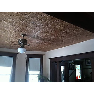 A La Maison Ceilings R139 Spanish Silver Foam Glue-up Ceiling Tile (256 sq. ft./Case), Pack of 96, Plain White