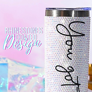 Onebttl Inspirational Gifts for Women, You Got This, Motivational Encouragement Job Promotion Congratulations Gifts for Women Coworkers, 20Oz Skinny Rhinestone Bling Tumbler with Lid & Straw