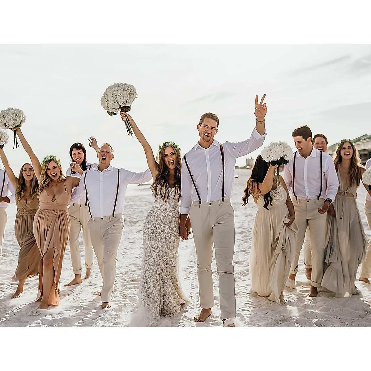 WOVOWOVO Green Leaf Crowns For Girls Women, Bridal Flower Crown Bride Hair Accessories Bohemian Floral Crown Eucalyptus Headband With Ribbon For Wedding Birthday Vacation Party Festival Photo Prop