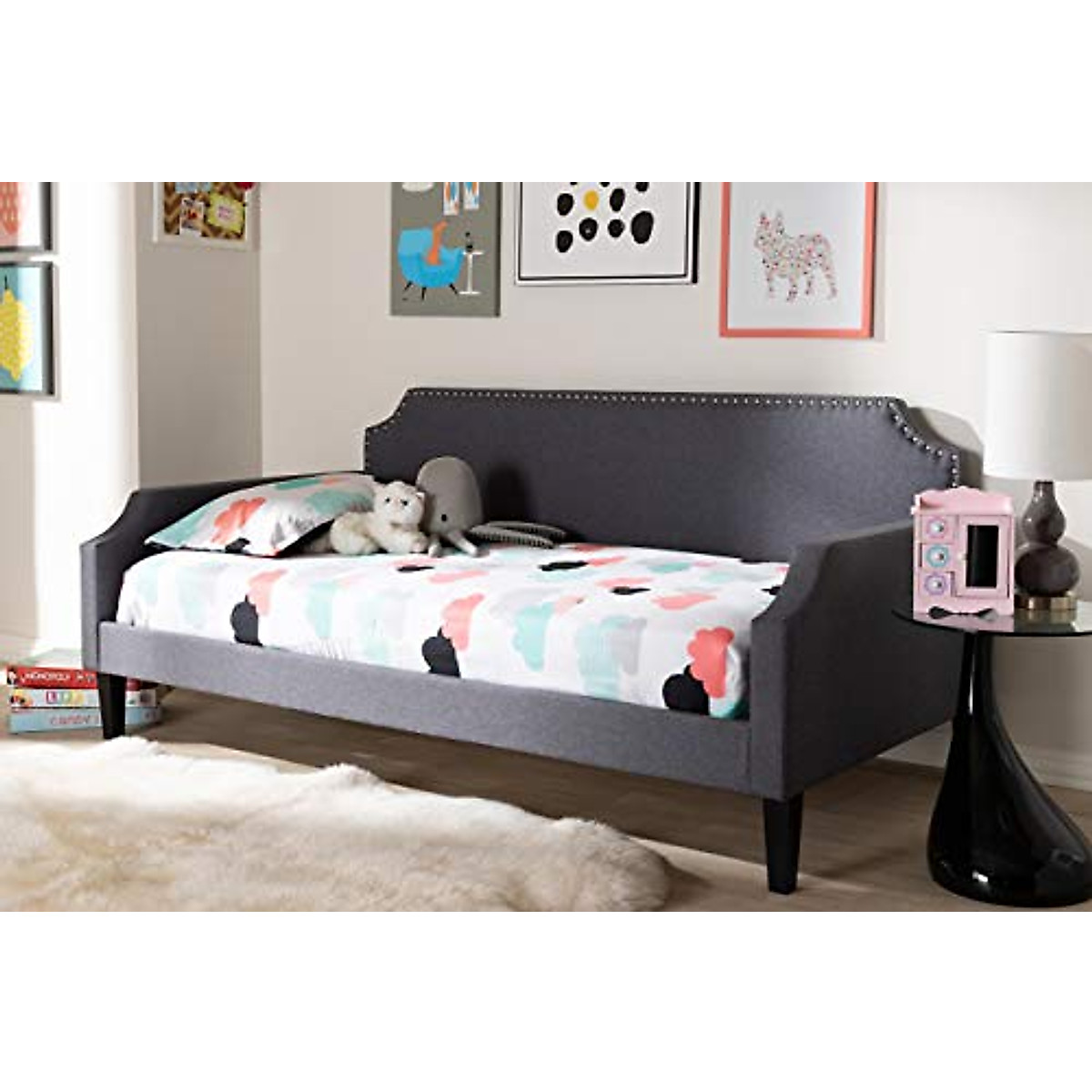 Baxton Studio Daybeds, Twin, Grey
