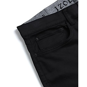 IZOD Men's Jeans - Regular Fit Comfort Stretch Knit Denim Jeans - Straight Leg Casual Pants for Men, Size 36W x 32L, Black