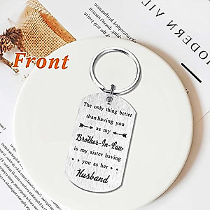 Brother-in-law Gifts, Best Brother in Law Ever Keychain, Personalized Brother in law Birthday Jewelry, Father's day Present for My Brother-in-law