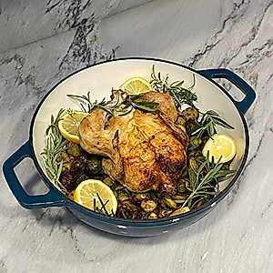 Lexi Home Enameled 6 Qt. Cast Iron Dutch Oven - Blue