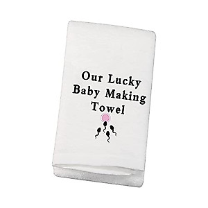 Infertility Gift Sex Towel Our Lucky Baby Making Towel Good Luck Towel Bathroom Bedroom Towel (Baby Making Towel)