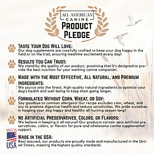 All American Canine Complete Probiotic Gut Support - Prevents Digestive Gut Health, Boosts Immune System - Blend Helps Prevent Digestive Issues Diarrhea, Constipation, & Inflammatory 90 Serving - 5oz