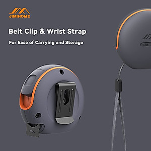 JIMIHOME Household Tool Essential 12 Ft. Tape Measure 3.5 m Metric Imperial Wear Corrosion Resistant Nylon-Coating Impact-Resistant Retraction Speed Control Blade Lock True Zero Belt Clip Wrist Strap