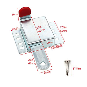 2 Pieces Heavy Duty Inside Deadlock, Galvanized Steel Garage Door Slide Lock for Most Garage Doors, Locking Sliding Latch for Manual Open