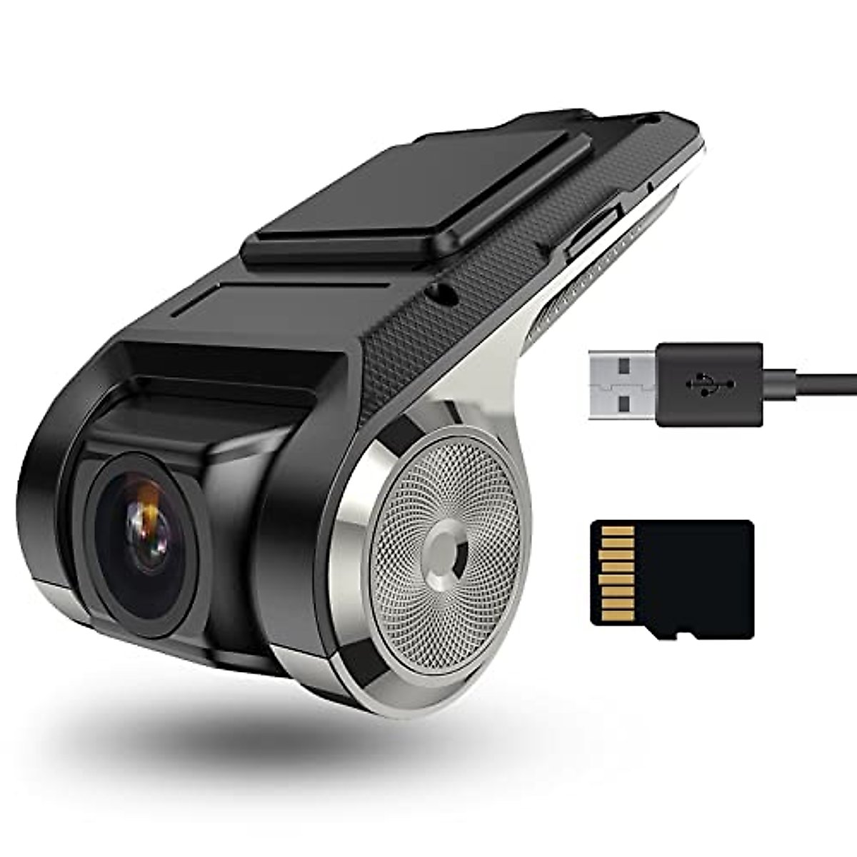 Hikity USB DVR On-Dash Camera - Loop Recording Dashcam with 32GB SD Card 24H Parking Mode Dash Camera for Cars Driving Recorder LDWS FCWS G-Sensor Dash Cam for Android Radio Stereo GPS DVD