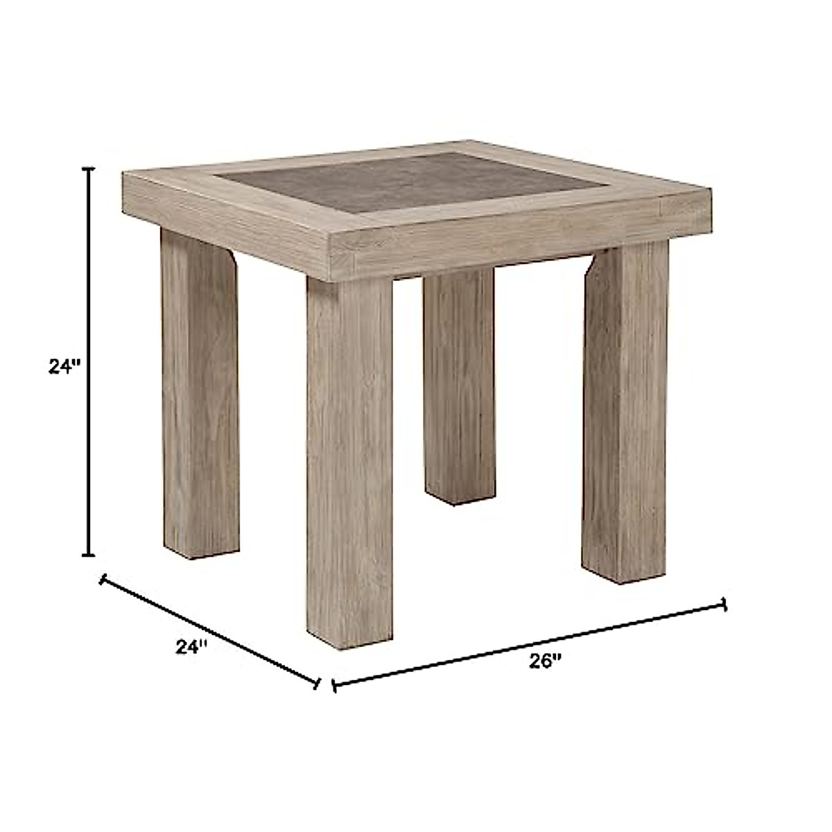 Signature Design by Ashley Hennington Rectangular End Table, Light Brown