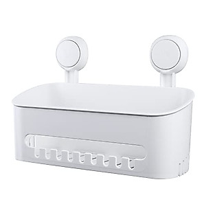 Uten Shower Caddy Drill-Free with Vacuum Suction Cup Removable Shower Shelf Storage Basket Powerful Suction