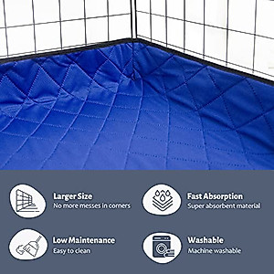 Tierecare Guinea Pig Cage Liners Bedding Cover Corners Washable Reusable Pee Pad Absorbent with Leakproof Bottom for Guinea Pig Rabbits Small Animals