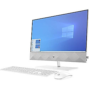 HP Pavilion 27 Touch Desktop 1TB SSD 32GB RAM Win 10 Pro(Intel Core i9-10900 Processor with Turbo Boost to 5.20GHz, 32 GB RAM, 1 TB SSD, 27-inch FullHD Touchscreen, Win 10 Pro) PC Computer All-in-One