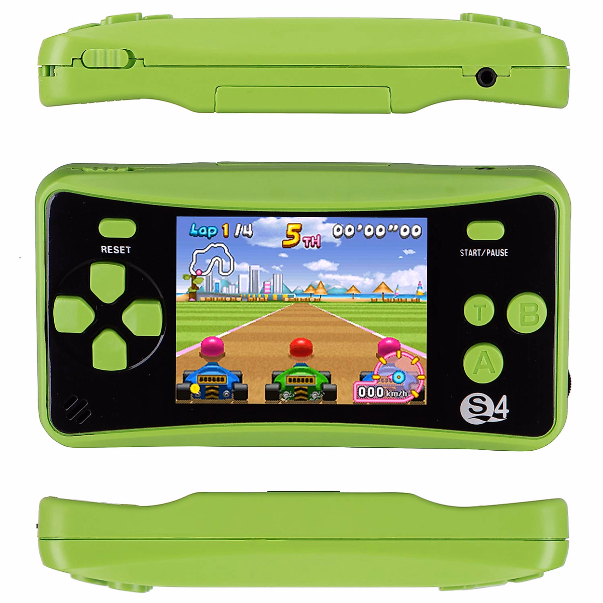 X-JJFUN QS-4 Handheld Game Player for Kids, Portable Arcade Entertainment Gaming System Retro FC Video Game Player 2.5" LCD Built-in 182 Classic Games, Best Birthday Gifts for Children Boys(Green)