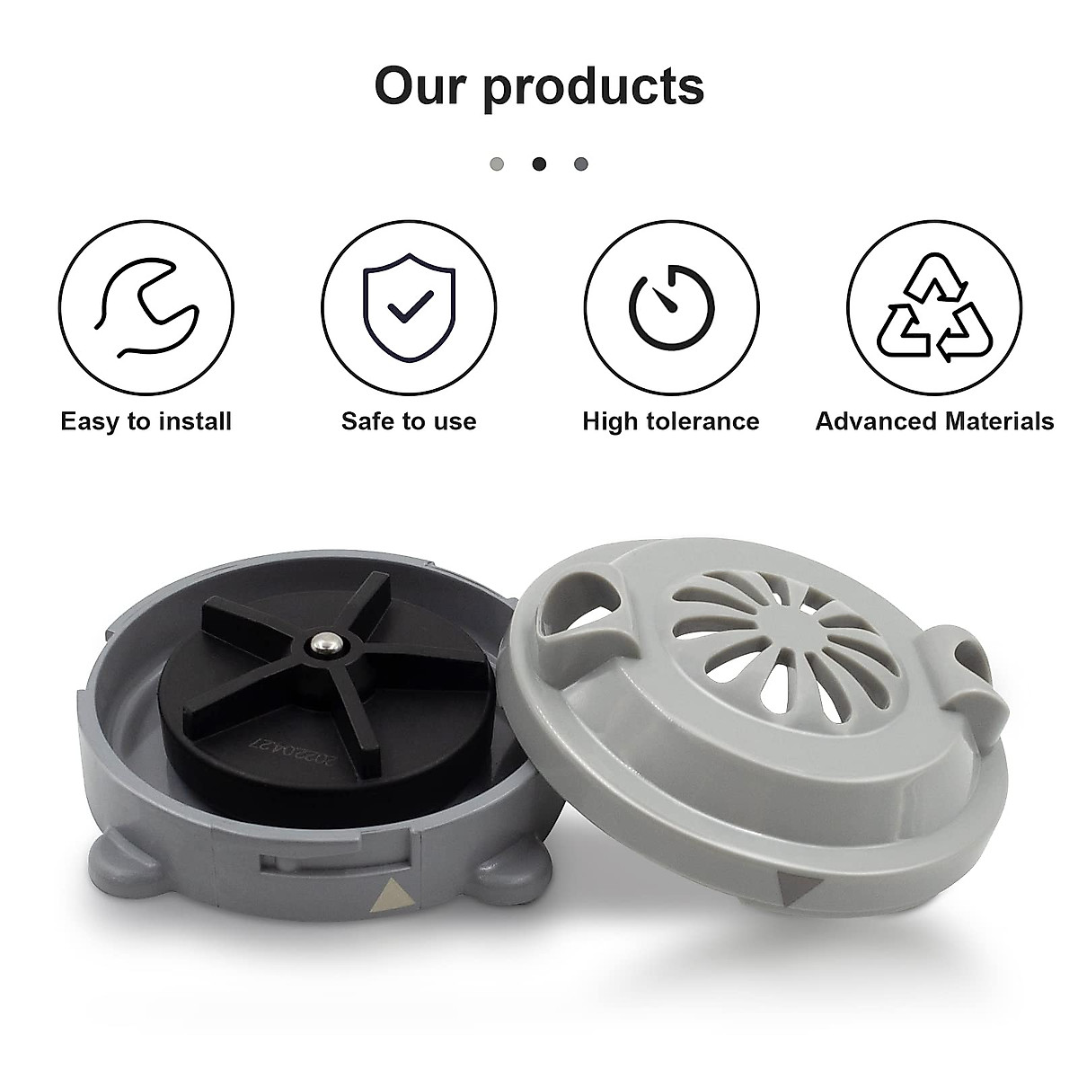 Pedicure SPA Chair Part Magnetic Head (4 pin) Replacements for LURACO Pedicure Chairs Parts - BF-004 Spa Jet Parts with Propeller and Cap Included