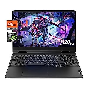 Lenovo Ideapad Gaming 3 Laptop 15.6 120Hz, AMD Ryzen 7 7735HS up to 4.75 Ghz, NVIDIA GeForce RTX 4050, 64GB DDR5 2TB SSD, Backlit KB, WiFi 6, USB-C, RJ-45, HDMI, Webcam, Windows 11 +GM Mousepad