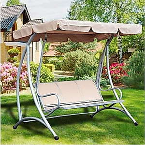 Newly Replacement Canopy for Swing,Outdoor Swing Canopy Replacement Porch Top Cover Seat Furniture 2-3 Seater Waterproof Top Cover for Patio Swing Garden Swing Outdoor (75.20x47.24x7.09in)