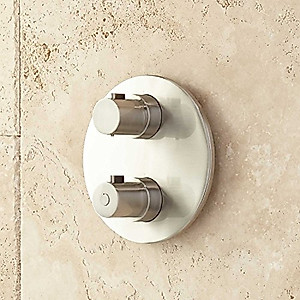 Signature Hardware 941839-7.5-2 Pagosa Thermostatic Shower System with 7-1/2" Shower Head and Hand Shower - Rough In Included