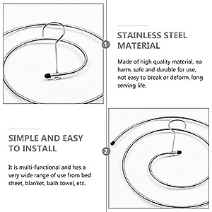 Healifty 2Pcs Clothes Drying Rack Spiral Rotatable and Space Saving Storage Hanger Drying Rack Laundry Hanger for Bed Sheet Blanket Bath Towel