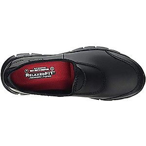 Skechers for Work Women's Sure Track Slip Resistant Shoe, Black, 9.5 M US