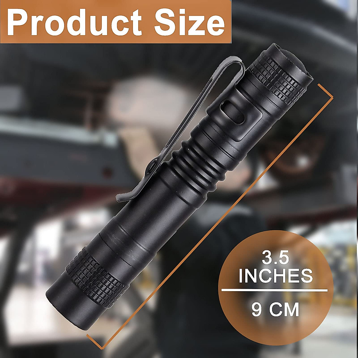 Beieverluck 10 Pack Small Mini LED Flashlight Handheld Pen Light Flashlight Tactical Pocket Torch PenLight with Clip Led Pen Flashlight for Camping Outdoor Emergency Inspection