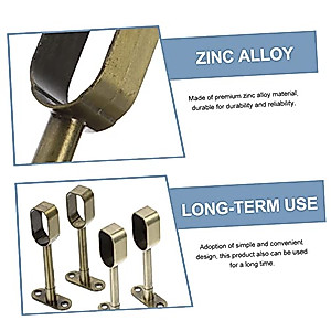 Cabilock 20 pcs Closet Tension Ceiling Shower Lever Support Clo Bar Steel Mounting for Hanger Fitting Organizer and Bracket Rod Holders Pipe Holder Open Curtain Bronzing End Close Towel