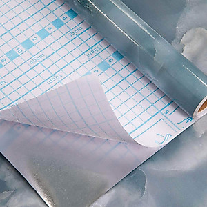 EBuyers Marble Paper for Kitchen, countertop Cover, Cabinet Paper, Shelf Liner Furniture Cover Made of PVC Easy to Remove Without Leaving Mark (11.8"x196", Sky Blue)