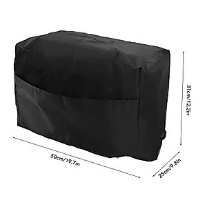 Welding Machine Cover, Welding Machine Canopy Watertight190T Silver Plated Polyester Taffeta Proof Welder Dust Cover Protective Welder Cover (50x25x31cm Black)
