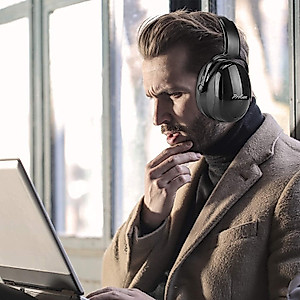 ProCase Noise Reduction Ear Muffs, NRR 28dB Shooters Hearing Protection Headphones Bundle with SNR 36dB Noise Cancelling Ear Defenders Muff for Adults Kids Shooter Shooting Range Construction