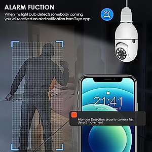 EVERSECU 4Pack HD 1080P Wireless Light-Bulb Security Camera, Work with 2.4ghz&5ghz WiFi, Motion Auto Tracking, 2 Way Audio, Spotlight Night Vision, E27 Screw-in CCTV Camera (4pcs)