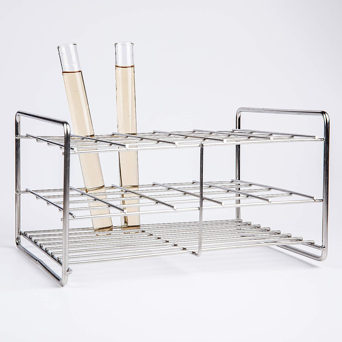 Adamas-Beta Stainless Steel Test Tube Rack,20 Place,5x4 Format,Wire Constructed,Outer Diameter Permitted of Tubes 29-31mm