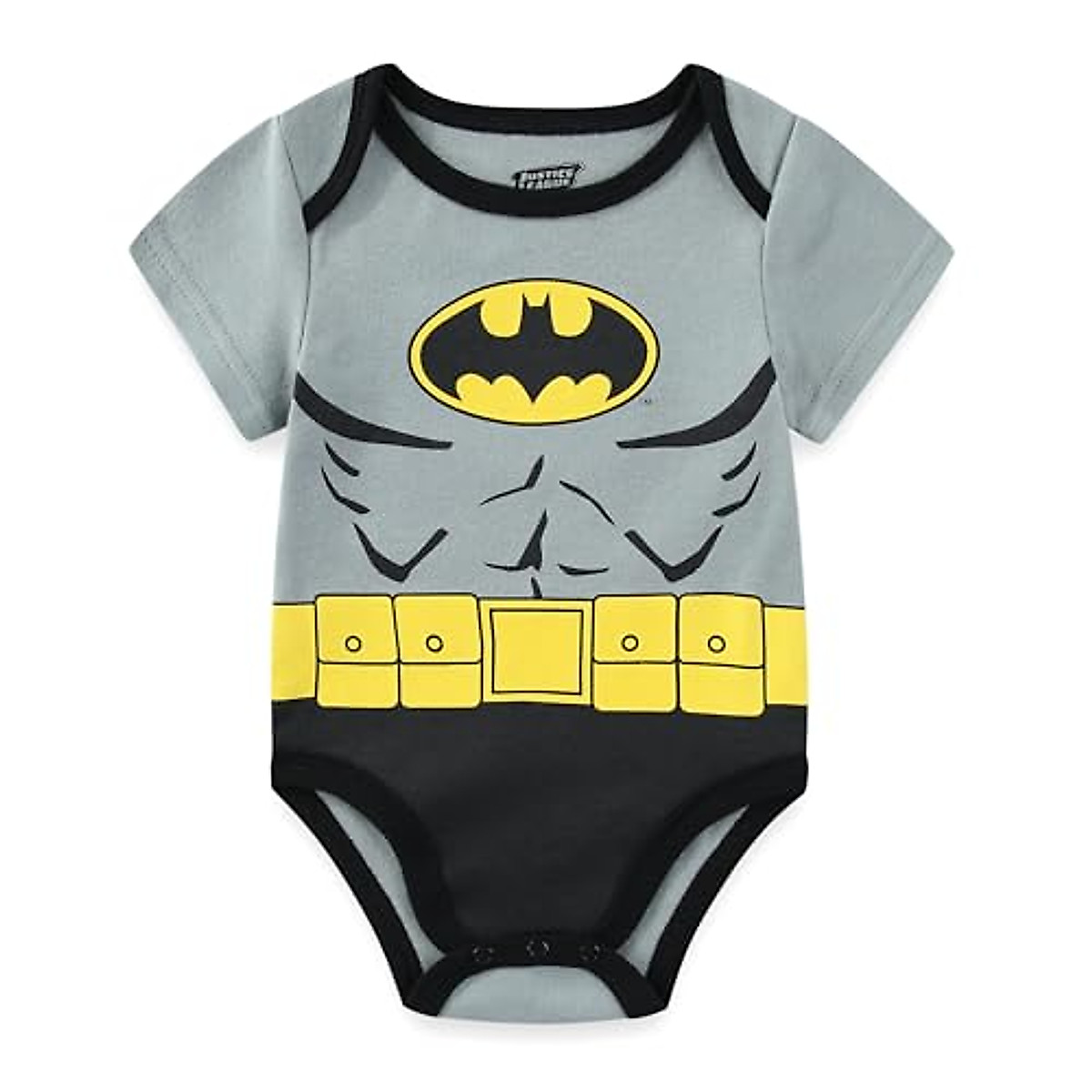 WARNER BROS Justice League Baby Boys 5 Pack Character Creepers - Batman, Superman, Flash, Aquaman and Green Lantern