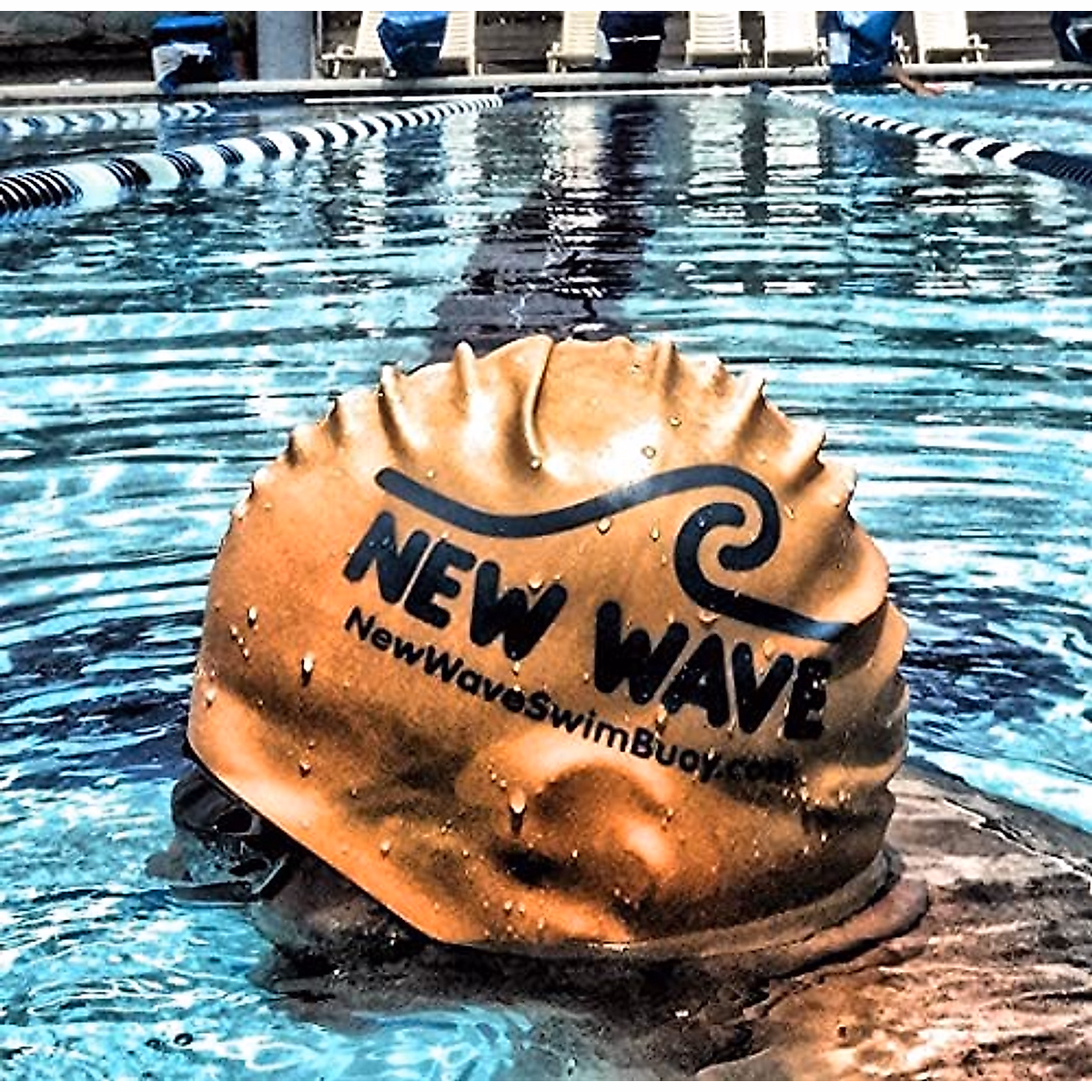 New Wave Swim Bubble and Swim Cap Bundle - Orange