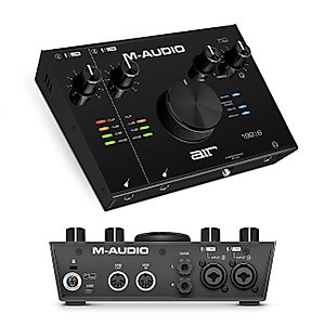M-Audio AIR 192x6 USB C MIDI Audio Interface for Recording, Podcasting, Streaming, Studio Quality Sound, 2 XLR in and Music Production Software (Renewed)