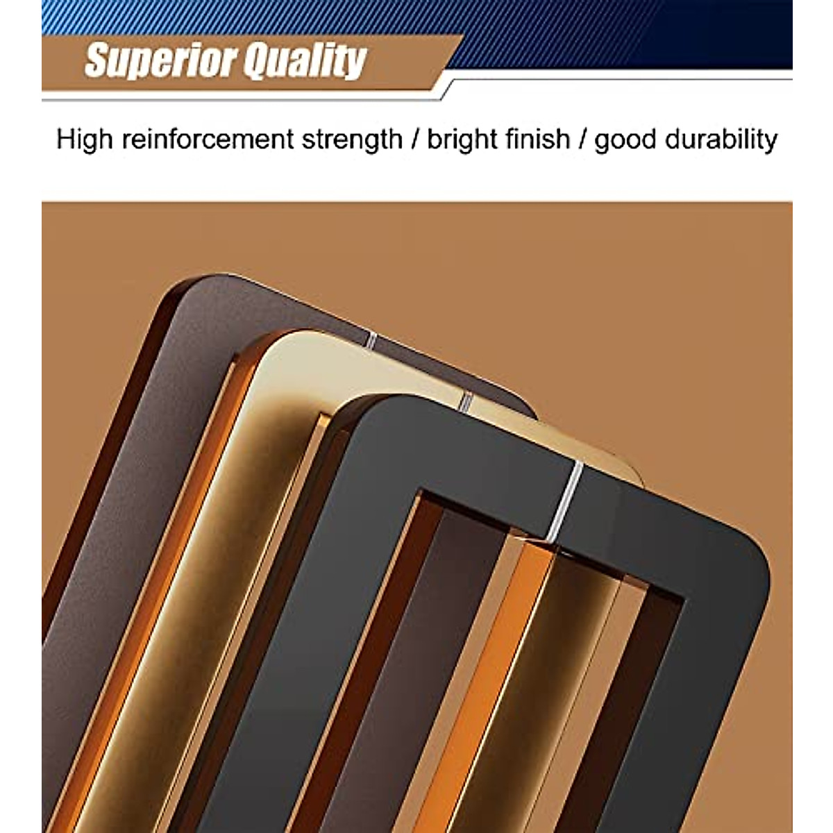 Stainless Steel Barn Sliding Door Handle, Double Side Mounted Push Pull Door Handle for Interior Exterior Doors, 12/16/20/24/28/32/36/40/48/56/60inch Long (Color : Brown, Size : 42.5cm/16.7in) (Whit