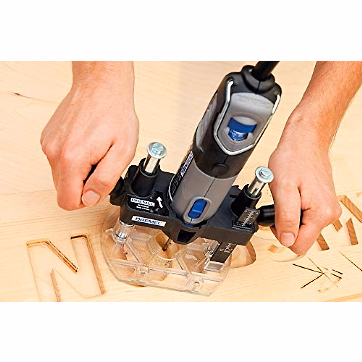 Dremel 4300-5/40 High Performance Rotary Tool Kit with LED Light- 5 Attachments & 40 Accessories- Engraver, Sander, and Polisher- Perfect for Grinding, Cutting, Wood & 335-01 Plunge Router Attachment