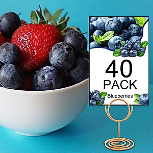 40PCS Table Number Holders, Place Cards Holder, Buffet Food Labels Holder, Photo Holders, Table Numbers Holder For Table Centerpieces, Wedding, Birthday, Party Table Setting, Rose Gold