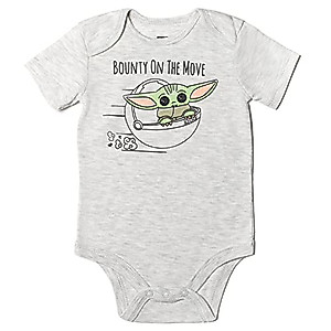 STAR WARS The Mandalorian Baby Yoda Baby Boys Bodysuit Pants Green/Grey/Oatmeal 0-3 Months