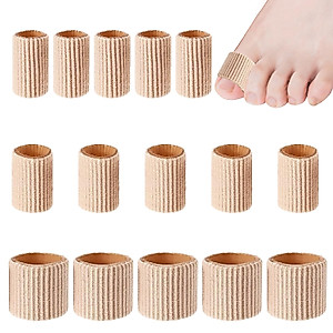 BLMHTWO 15pcs Toe Cushion Tube Toe Tubes Sleeves Soft Gel Corn Pad Protectors Toe Cushions for Pain Relief Corn Protectors for Toes (3 Size)