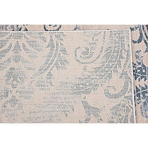 Unique Loom Paris Collection Pastel Tones Traditional Distressed Blue Area Rug (8' 0 x 10' 0)