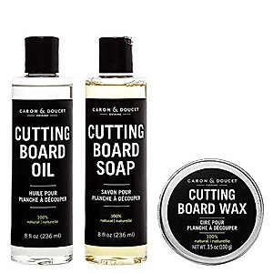 Caron & Doucet - Ultimate Cutting Board Maintenance Kit - Cutting Board Oil, Cutting Board Soap, Cutting Board Wax