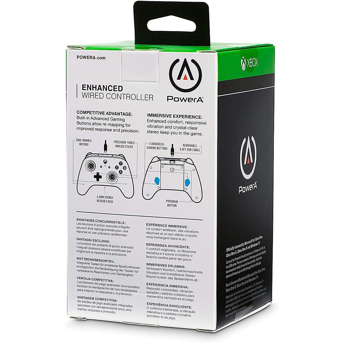 PowerA Enhanced Wired Controller for Xbox One - White, Gamepad, Wired Video Game Controller, Gaming Controller, Xbox One, Works with Xbox Series X|S