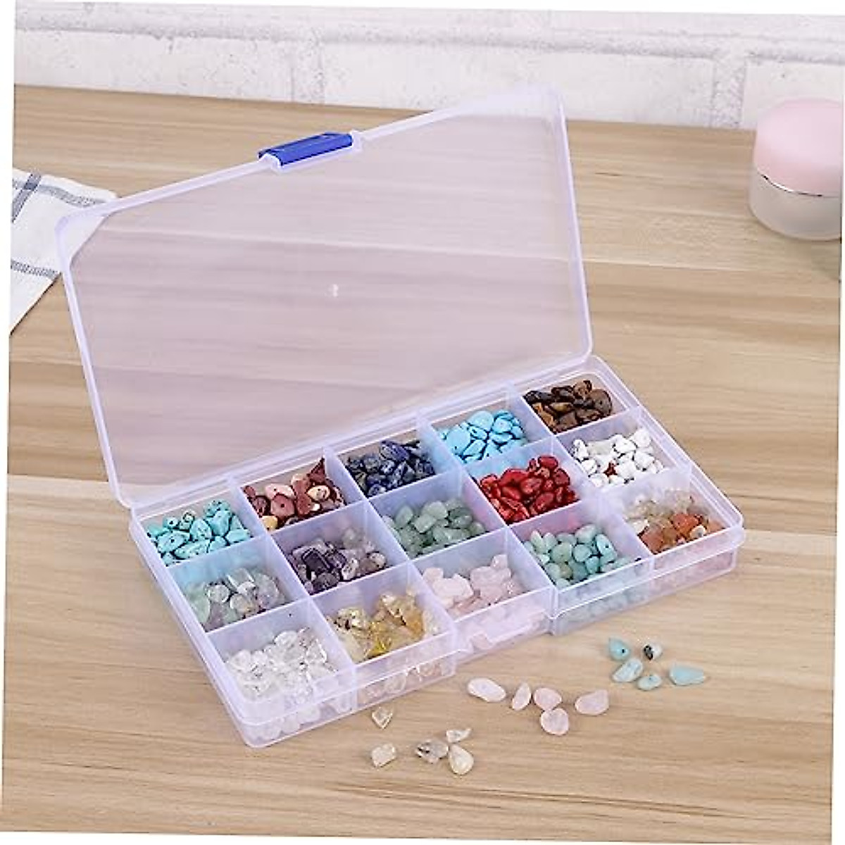 COHEALI Ornament Kits Set Decorative Beads Gem Beads Beads Crystal Beads Heart Charm Jewelry Making Findings Natural Beads Kit Hallow Bead DIY Beads Suite Gemstone Beads Beadwork Tibet