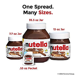 Nutella Hazelnut Spread with Cocoa for Breakfast, 26.5 oz Jar