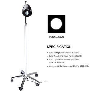 EustomA 3W LED Light Floor Mobile Type Portable Auxiliary Lamp LED Cold Lamp JD1100